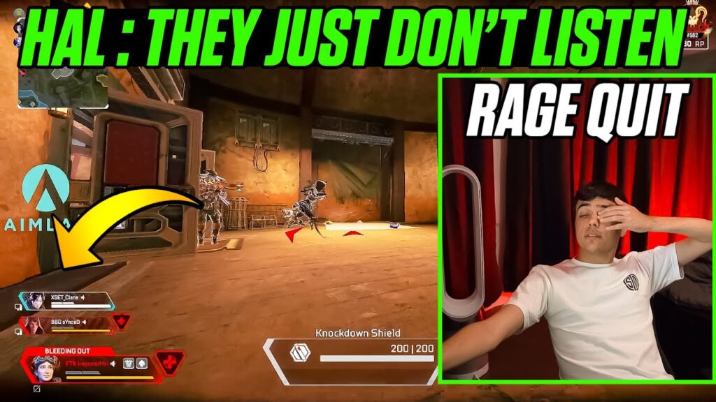 TSM IMPERIALHAL RAGE QUITS AFTER GETTING WIPED IN RANKED A GAME | APEX ...